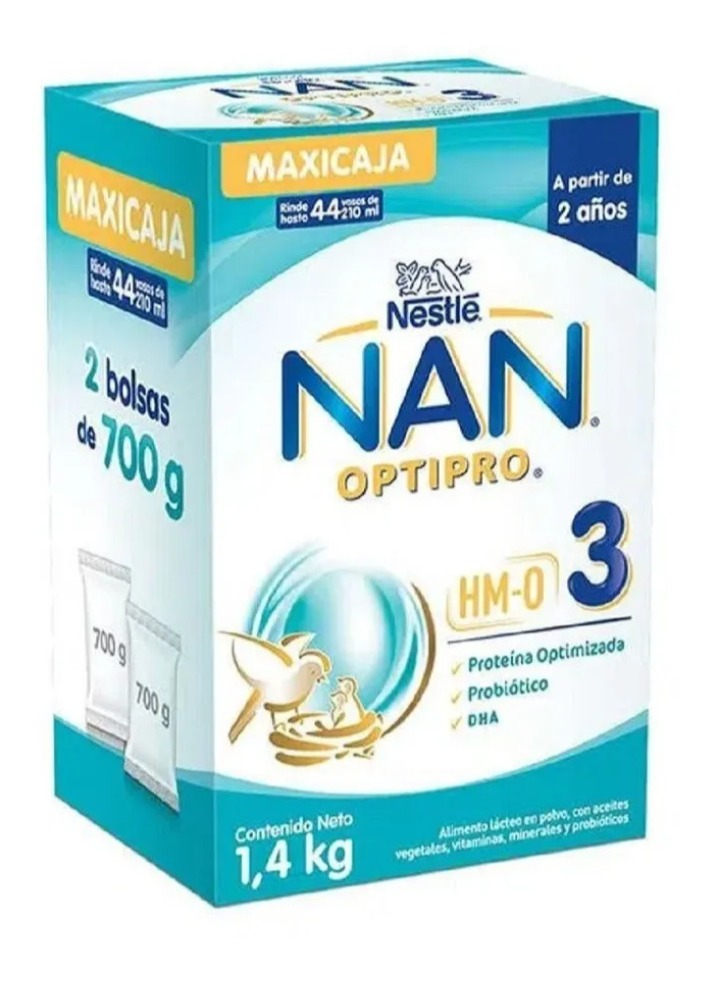 Leche De Fórmula En Polvo Sin Tacc Nestlé Nan Optipro 3 En Caja De 1 De 1.4kg - 1 A 3 Años ...