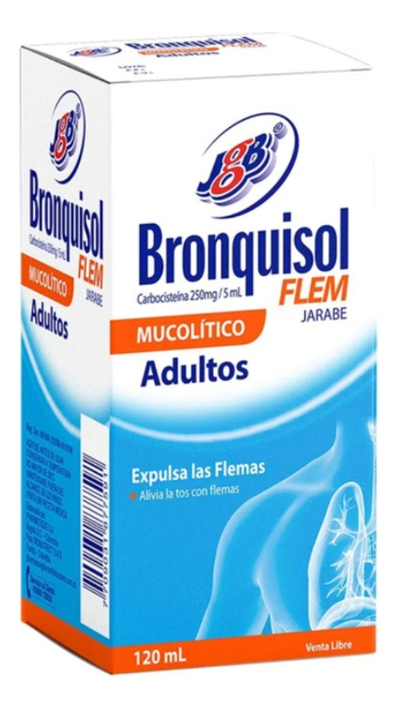 Bronquisol Flem Adulto 120 Ml Alivio De La Tos con Flemas - Drogueria ...
