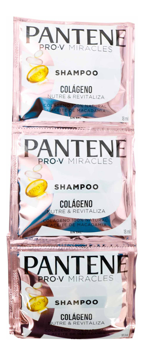 Shampoo Pantene Colágeno Nutre Y Revitaliza 12 Sobres - Drogueria Farmaweb