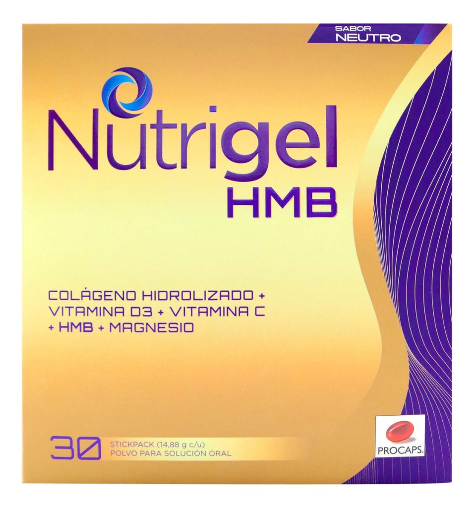 Nutrigel Hmb Mandarina 30 Sobres, Colágeno Hidrolizado + Vitamina D3 - Drogueria Farmaweb