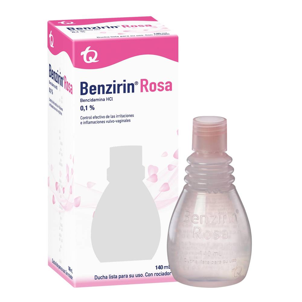 Benzirin Rosa Ducha Vaginal Rociador 140 Ml - Drogueria Farmaweb