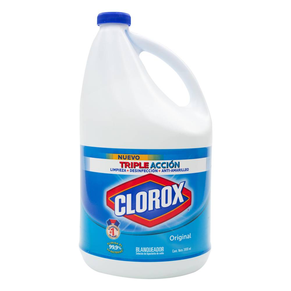Clorox Blanqueador Original Triple Accion 3800 ml - Drogueria Farmaweb