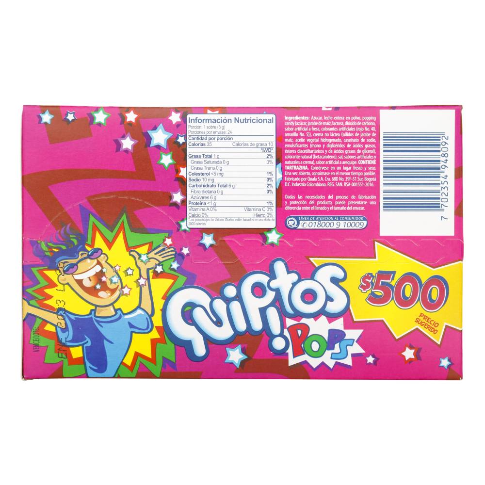 Quipitos Pops 24 Unidades 8 g - Drogueria Farmaweb